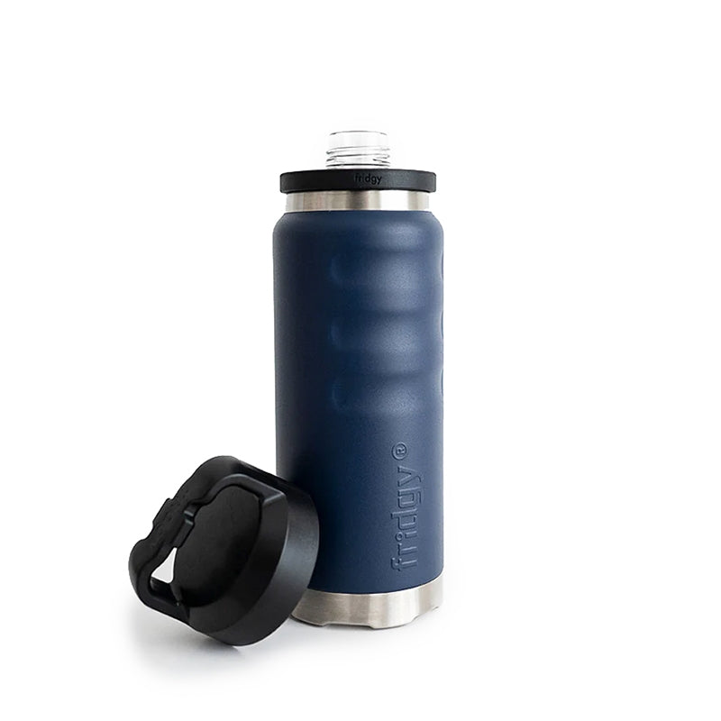 1080ml Grip Bottle With "Guzzler" Wide Mouth - Navy Forge by FRIDGY